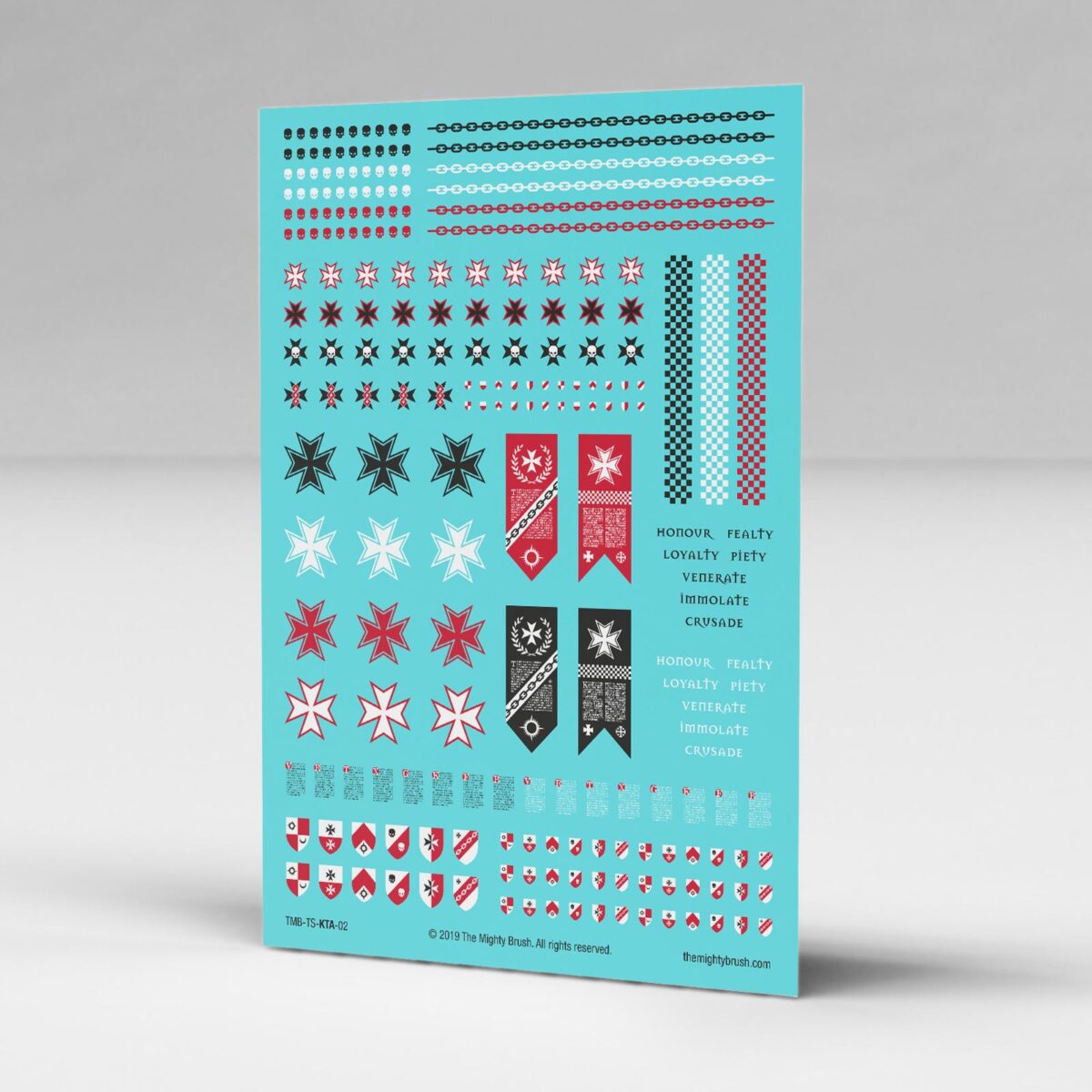 New Knights Templar Cross transfer sheets now available! » The Mighty Brush