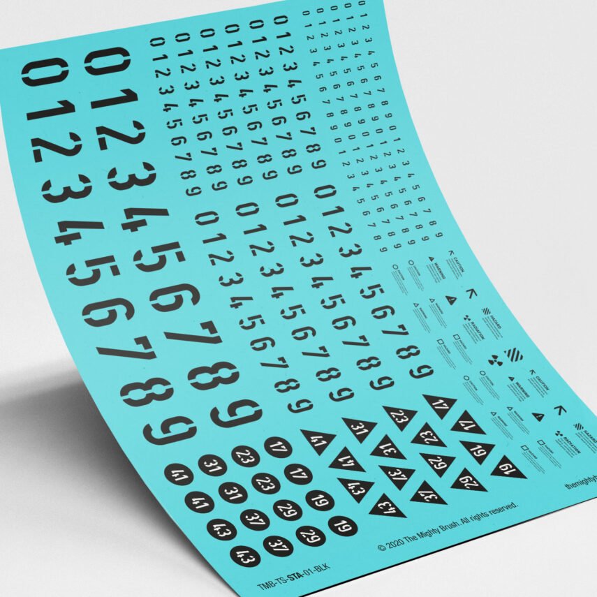 Stencil Vehicle Markings Waterslide Transfers Decals » The Mighty Brush