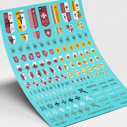 Knights Templar Heraldry Waterslide Transfers Decals » The Mighty Brush