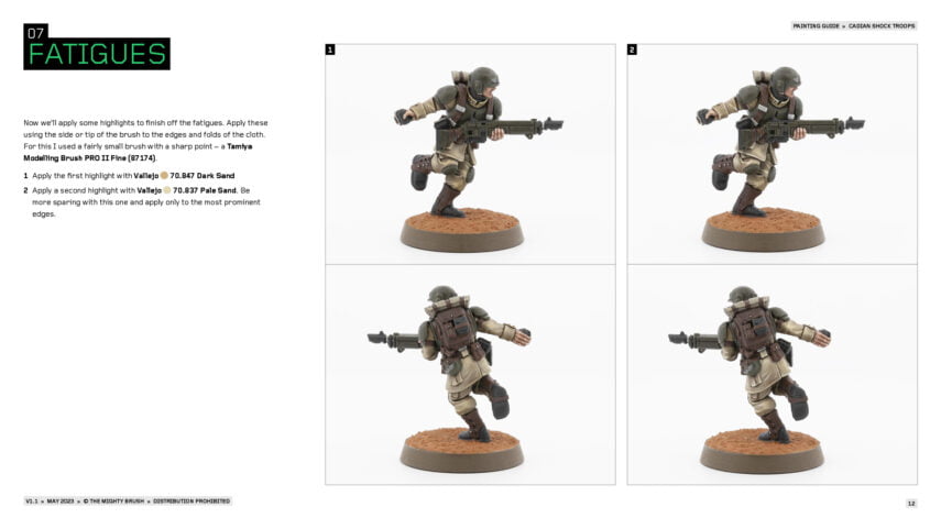 How to paint Cadian Shock Troops out now! » The Mighty Brush