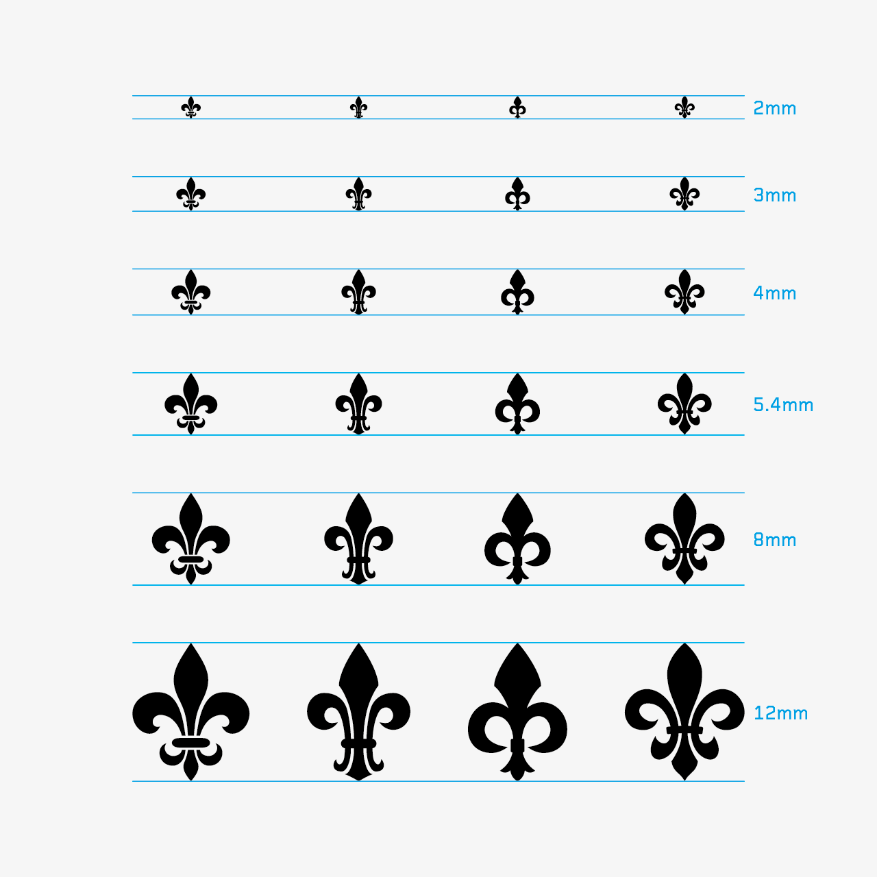 Fleur-de-Lis V2 Waterslide Transfers Decals » The Mighty Brush